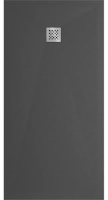 Mexen Stone+ kompozitní čtvercová sprchová vana 160 x 100 cm, Antracit - 44711016