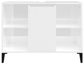 Umyvadlová skříňka bílá s vysokým leskem 80x33x60 cm kompozit - Default Title