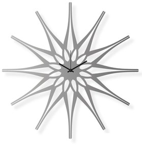 Velké nástěnné hodiny z oceli, 62x62 cm: Květina II | atelierDSGN