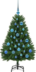 Umělý vánoční stromeček 120 cm 150 LED Teplá bílá PVC a ocel 3395674