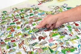 Woody Magnetická mapa ČR s obrázky a společenská hra, 3 v 1 / od 3 let