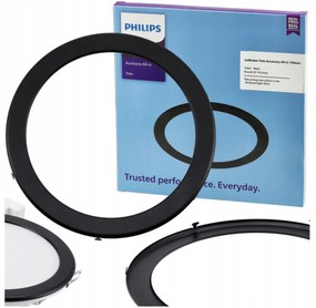 PHILIPS Kulatý černý rám 150mm pro panely 176,5mm 12W - dekorativní