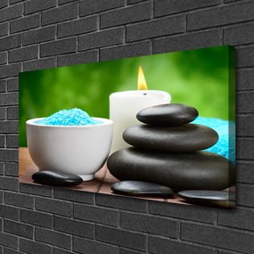 Obraz na plátně Svíčky Kameny Zen Umění 120x60 cm