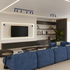 Sollux Lighting Stropní svítidlo RING 4L ultramarínové