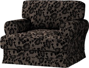 Potah na křeslo IKEA Ekeskog barva hnědá látka pletený vzor, vzorované