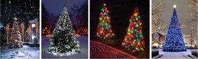 Bestent Světelný vánoční řetěz 20m 300 LED 8 programů Studená bílá