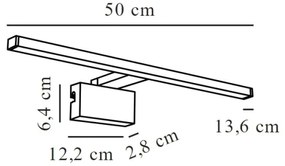 Nordlux -LED Koupelnové osvětlení zrcadla MARLEE LED/8,9W/230V IP44 50 cm chrom