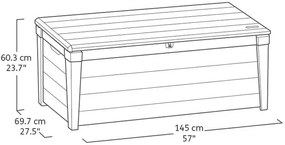 KETER BRIGHTWOOD 455L Zahradní úložný box 145 x 69,7 x 60,3 cm, hnědá 17194454