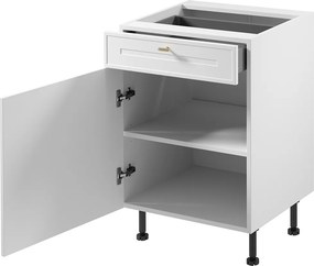 SORENTO bb | dolní skříňka D60S1 se zásuvkou a příborníkem | 60 cm | LEVÁ | bílá