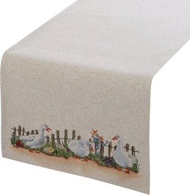 GOBELÍNOVÝ BĚHOUN NA STŮL GOOSE 40X100 CM VZOROVANÁ