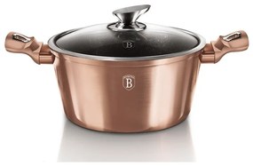 BERLINGERHAUS Kastrol s mramorovým povrchem a poklicí 30 cm Rosegold Metallic Line BH-6194