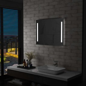 144706 vidaXL Koupelnové nástěnné zrcadlo s LED osvětlením 80 x 60 cm