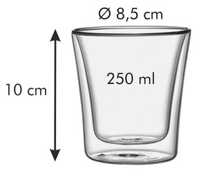 Dvoustěnná sklenice myDRINK 250 ml, 2 ks