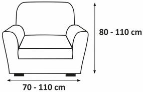 Forbyt, Potah multielastický, Petra, šedý čtyřkřeslo 240 - 270 cm