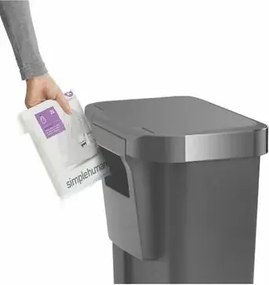 Simplehuman Pedálový odpadkový koš  – 45 l / kapsa na sáčky / obdélník