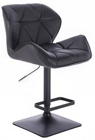 LuxuryForm Barová židle MILANO na černé podstavě - černá