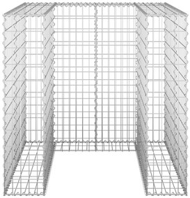 vidaXL Gabionová zástěna pro popelnici pozinkovaná ocel 110x100x110 cm