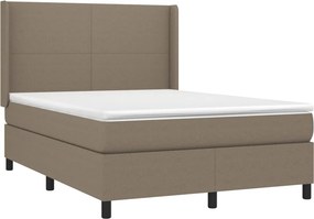 Box spring postel s matrací a LED taupe 140x190 cm textil 3138153