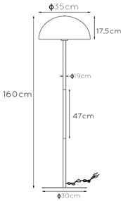 Lucide 45796/01/35 - Stojací lampa SIEMON 1xE27/40W/230V modrá
