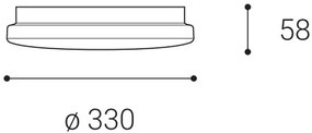 LED2 JOTA 33, stropní LED svítidlo, 3000K/4000K/6000K Velikost: Průměr 33 cm, Typ svítidla: Se senzorem pohybu