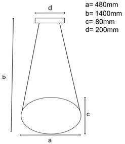 LED Stmívatelný lustr na lanku LED/65W/230V 3000-6500K zlatá + dálkové ovládání