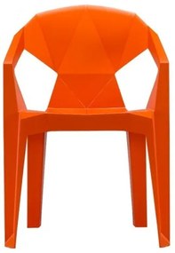 Plastová židle MUZE - oranžová - 3D4794