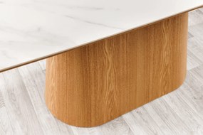Invicta Světlý jídelní stůl UNIQUE 200x90cm bílý mramor 45142