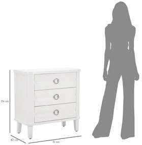 Designová komoda Hahnunah 81 cm bílá