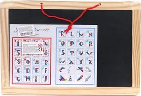 Tabule oboustranná magnetická a křídová / Dřevo, plast / 33x22,5 cm /