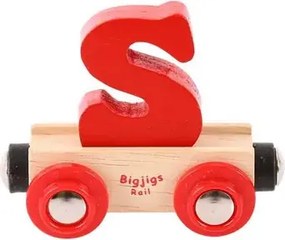 Bigjigs Rail Vagónek dřevěné vláčkodráhy - Písmeno S / od 3 let