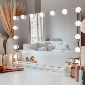 LED kosmetické zrcadlo Hollywood 58 × 46 cm
