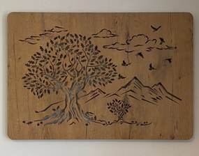 Li-Go "Dva duby" světelný obraz 230V 90x62 cm provedení povrchu: bílá