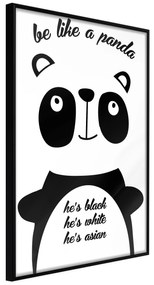 Artgeist Plakát panda Velikosti (šířkaxvýška): 20x30, Finální vzhled: Zlatý rám