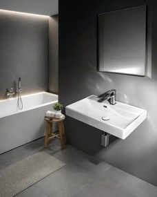 Aqualine Parla umyvadlo obdélníkové 65 x 38 cm s otvorem pro baterii s přepadem karamické bílá 9965