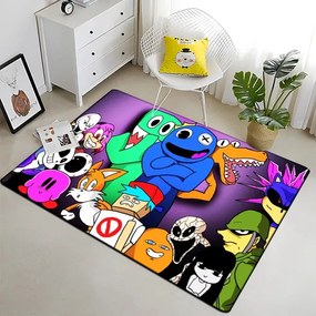 Protiskluzový koberec / předložka s barevnými motivy ze hry "Rainbow friends" vhodný do dětského pokoje (7-11) Barva: 8, Velikost: 120 cm x 160 cm