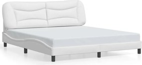 Rám postele s LED bez matrace Hvar bílý 180 x 200 cm 3213949