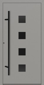 Hliníkové vchodové dveře FM Turen Premium P90 M23 BLACKLINE šedá RAL9007 Orientace dveří: Levé, otevírání dovnitř, Standardní rozměr dveří včetně rámu: 100 cm x 200 cm - vnější rozměr rámu