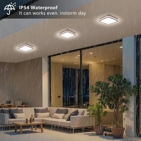 Brilagi-LED Venkovní svítidlo se senzorem BENE LED/24W/230V 26x26 cm hnědá IP54