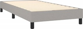 Box spring postel s matrací světle šedá 90x200 cm textil 3140185