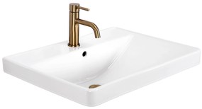Rea Alisha, zápustné keramické umyvadlo 610x480x195 mm, bílá lesklá, REA-U8424