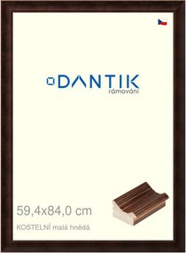 DANTIK rámeček 59,4x84 | KOSTELNÍ malá hnědá (Plexi Čiré)