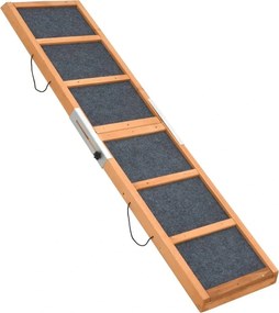 vidaXL Rampa pro psy 120 x 30 cm masivní jedlové dřevo [172419] Barva: Šedá
