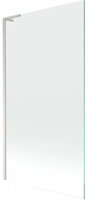Mexen Next L, 1-křídlová vanová zástěna 100 x 150 cm, transparent, 6mm čiré sklo, profil broušená ocel, 895-100-000-03-00-97