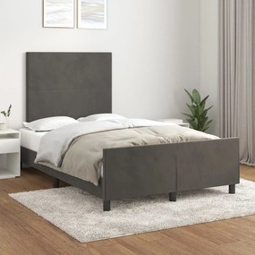 Rám postele bez matrace tmavě šedá 120 x 200 cm samet 3125624