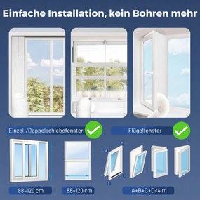 Přenosná klimatizace 12000 BTU, klimatizace s chlazením, odvlhčováním, ventilátorem, režimem spánku, hlasovým ovládáním WiFi