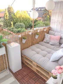 Dekorační svícen/sloup CANDELA, hliníkový kompozit, výška 100 cm, bílá