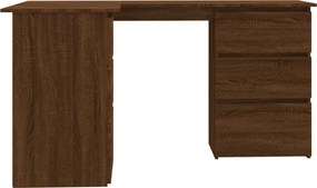 vidaXL Rohový psací stůl 145 x 100 x 76 cm dřevotříska [801092] Barva: dub sonoma