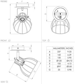 Eglo 900382 - Nástěnné bodové svítidlo SAMBATELLO 1xE27/40W/230V