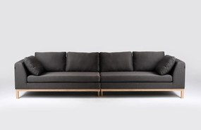 Nordic Design Antracitově šedá látková čtyřmístná pohovka Samara 344 cm