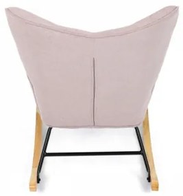 Houpací křeslo růžové dřevěné nohy masiv AK-371 PINK2